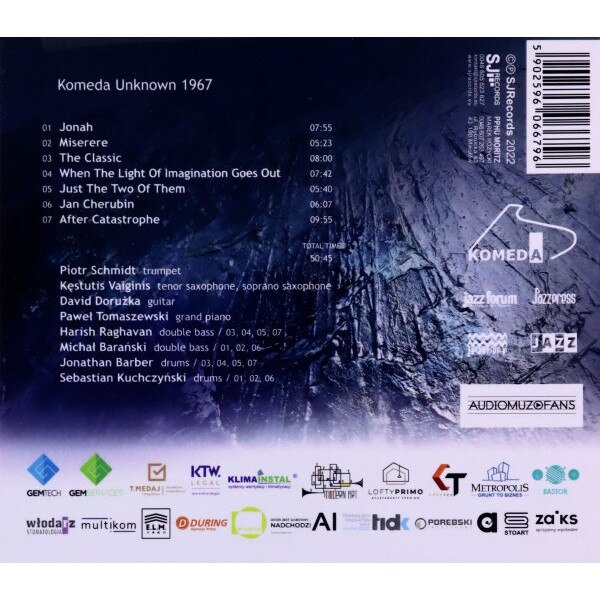 Piotr Schmidt International Sextet: Komeda Unknown 1967 [CD] - eMAG.bg