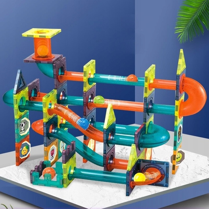 Set Piese Magnetice de Construit Educational si Creativ pentru Copii ...
