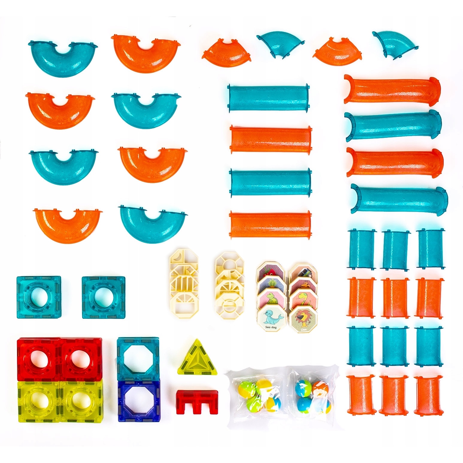 Set Piese Magnetice de Construit Educational si Creativ pentru Copii ...