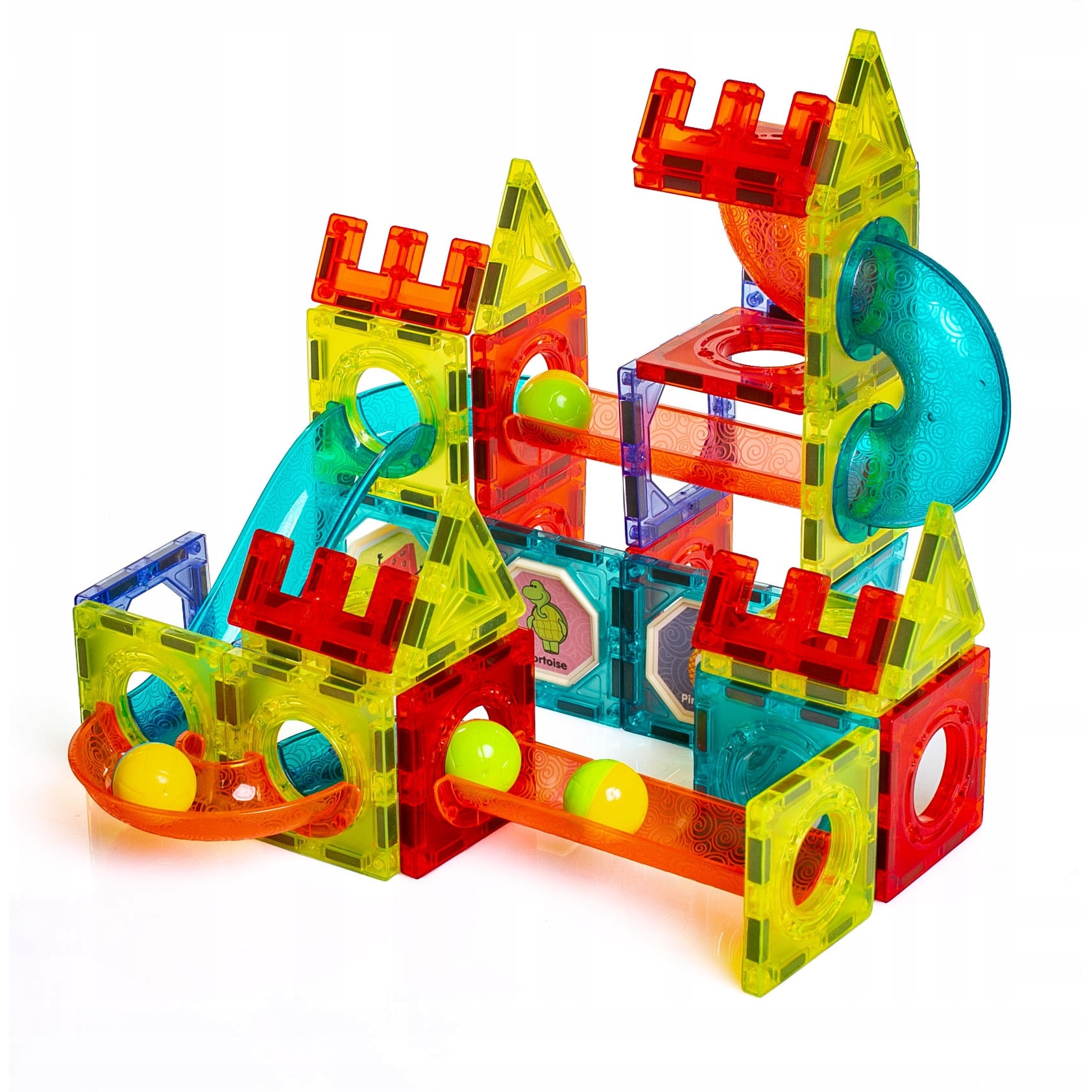 Set Piese Magnetice de Construit Educational si Creativ pentru Copii ...