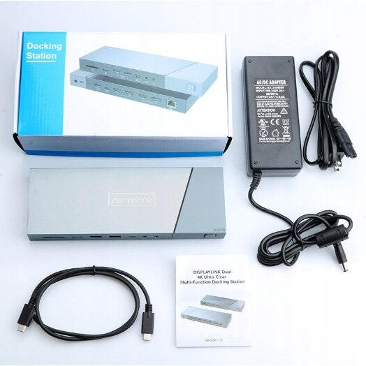 USB-C 16in1 Display Link Docking Station, Zenwire, 2x HDMI 4K + 2x ...