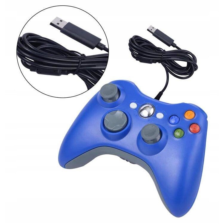 Gamepad pad pentru PC Xbox 360 Consola Vibration Blue - eMAG.ro