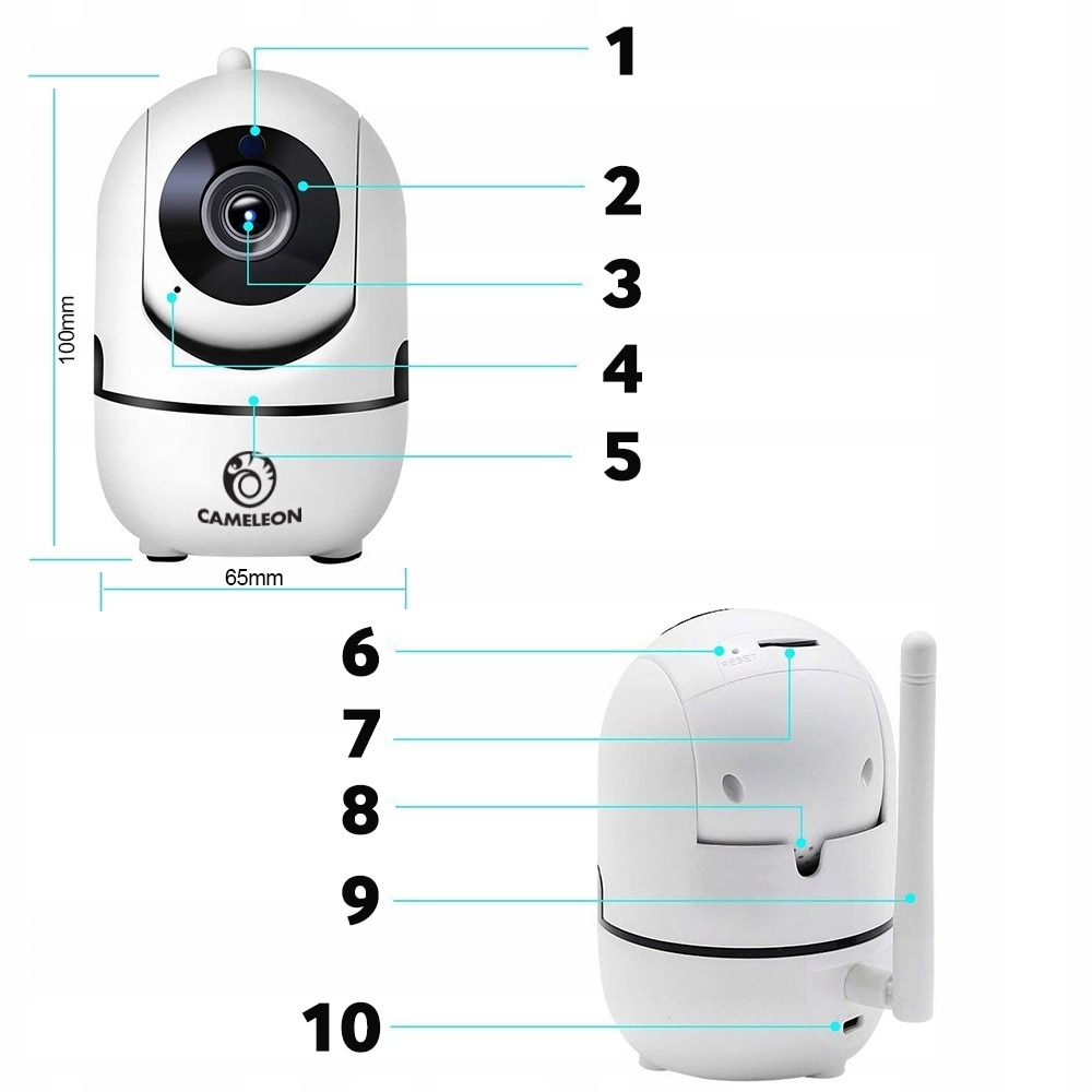 Camera de Supraveghere IP Cameleon pentru interior, Monitorizare Video ...