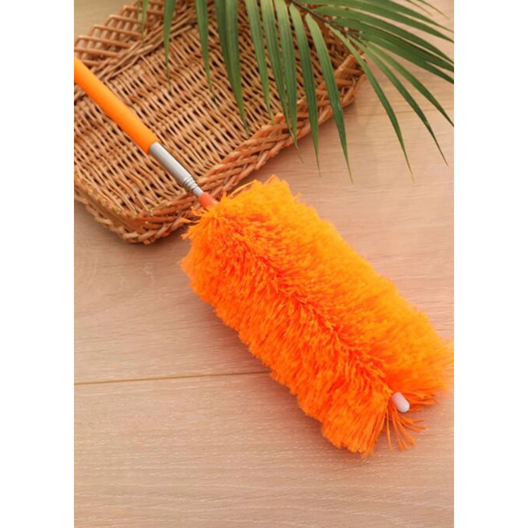 Pamatuf pentru curatat praful, Maner telescopic, Portocaliu - eMAG.ro