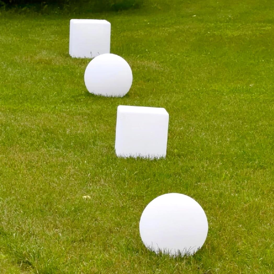 Lampa solara pentru gradina, Jumi, tip cub, telecomanda, culori RGB, 30 ...