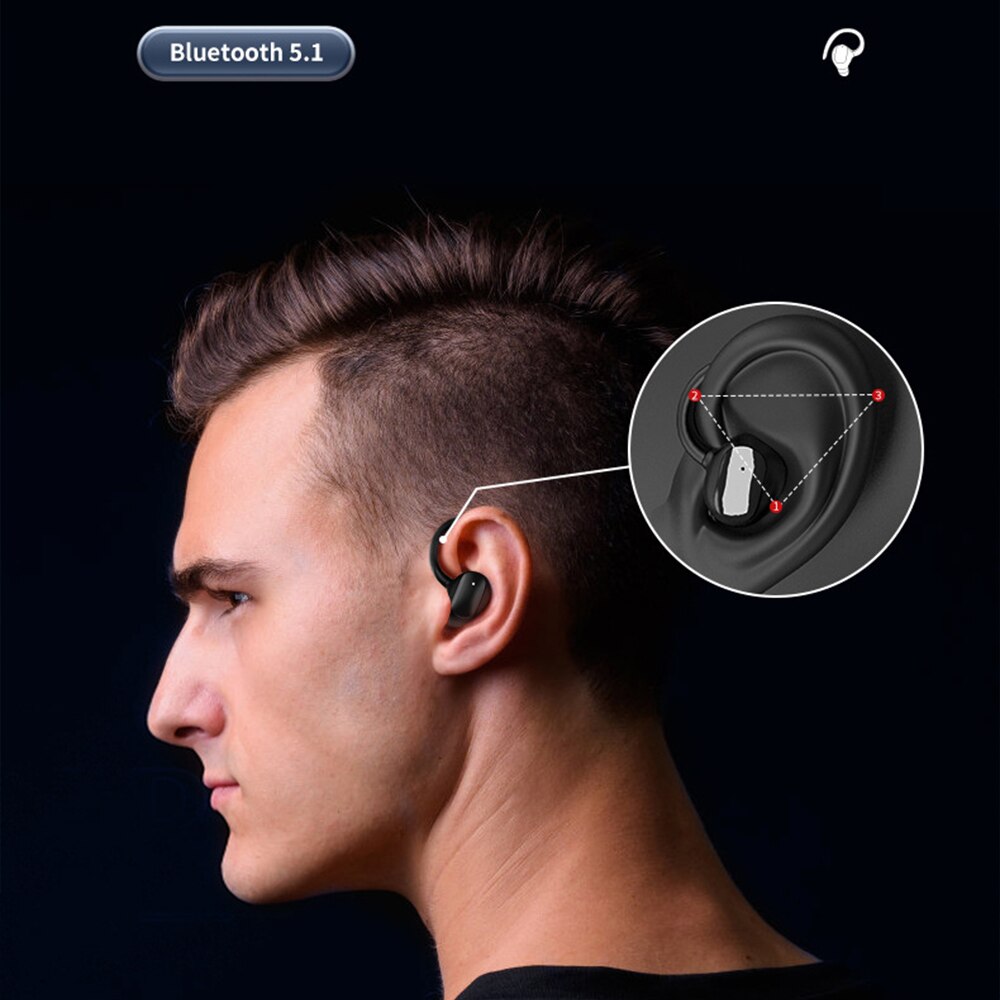 Casti fara fir, Bluetooth 5.1, Negru - eMAG.ro