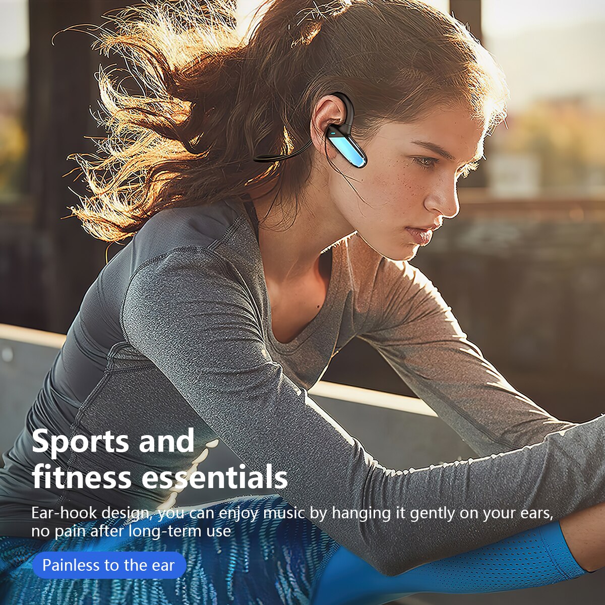 Casti Sport Wireless F808 cu Conductie Osoasa Pentru Antrenament Sala ...