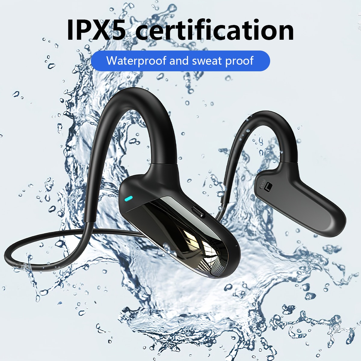 Casti Sport Wireless F808 cu Conductie Osoasa Pentru Antrenament Sala ...