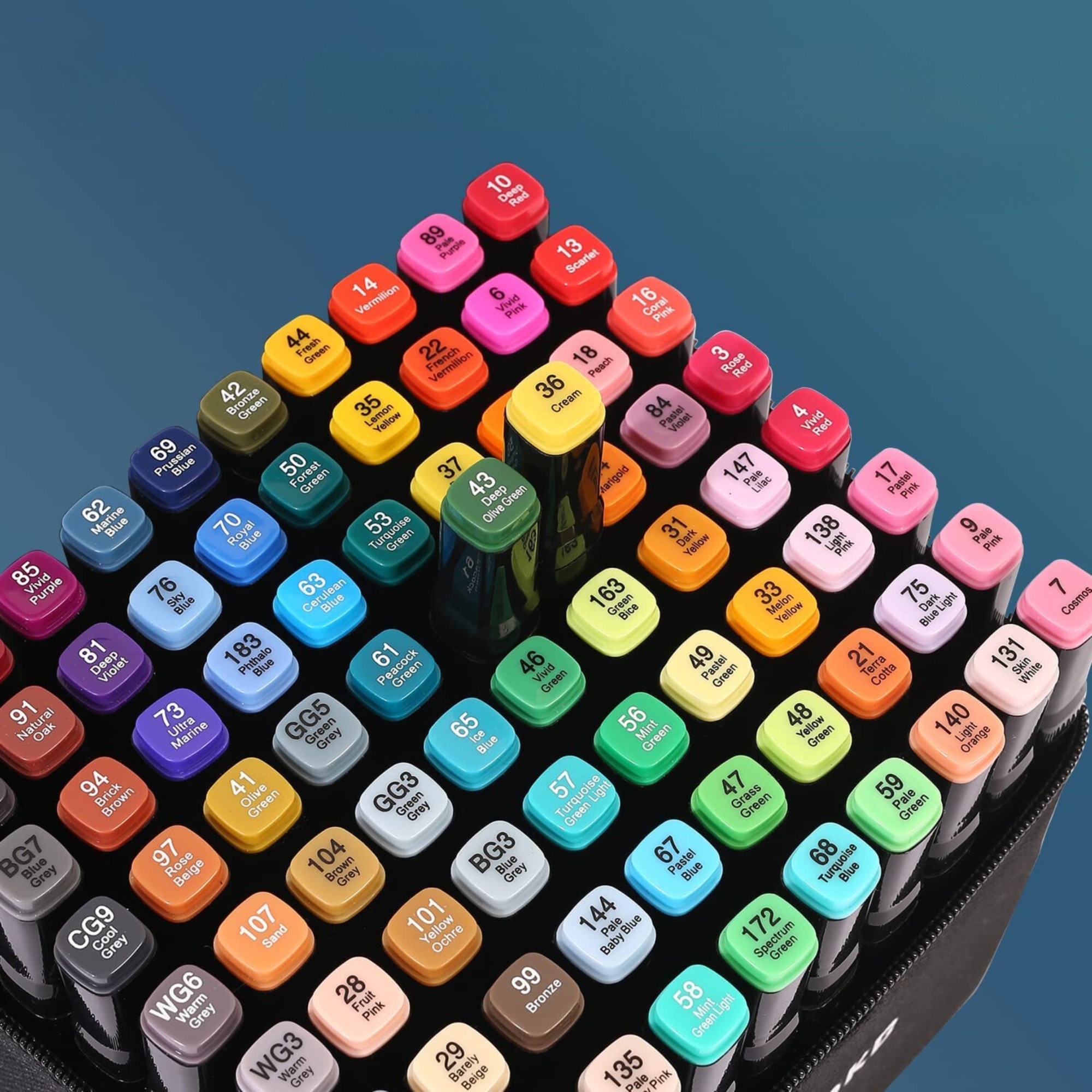 Set 80 de carioci profesionale Zenno, Markere multicolore, Cu cerneala ...