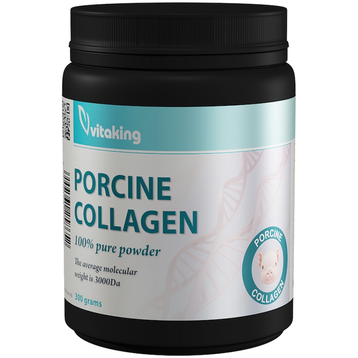 Peptide de colagen din porc 100% natural, Vitaking, 300g - eMAG.ro