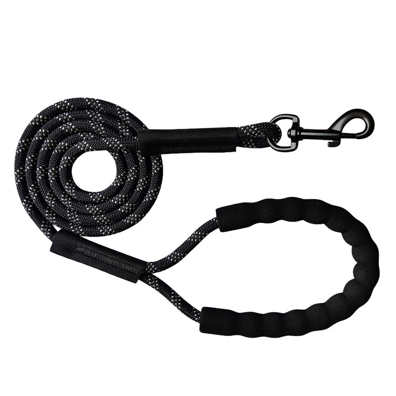 Lesa pentru caini, Nylon/Spuma, 10m, Negru - eMAG.ro