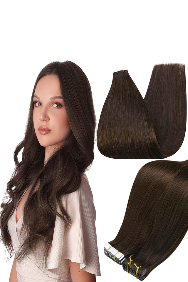 Extensii cu Banda Saten Inchis Tape on 60 CM - eMAG.ro