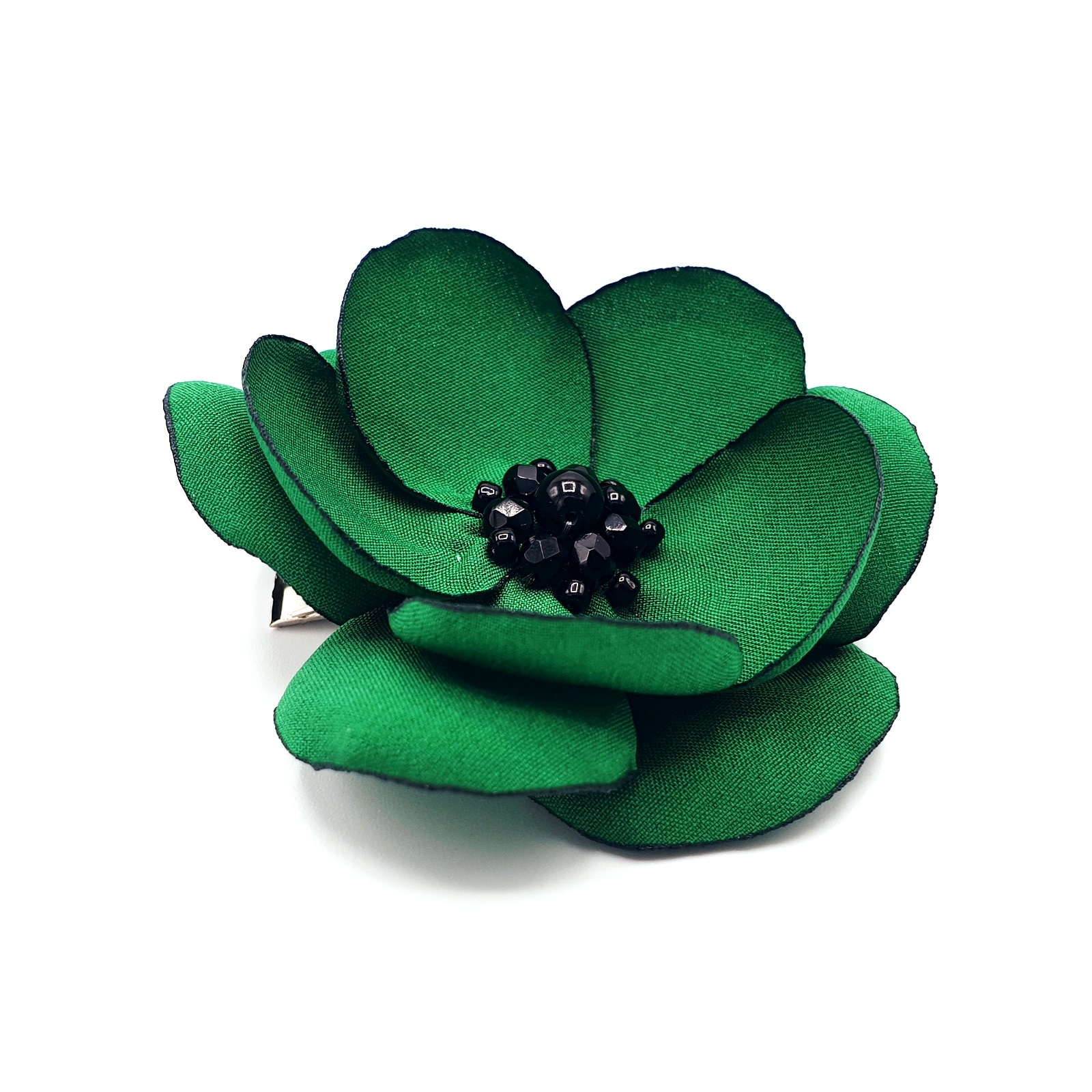 Agrafa par pentru fete sau fetite, Zia Fashion, Mariuca, floare verde ...