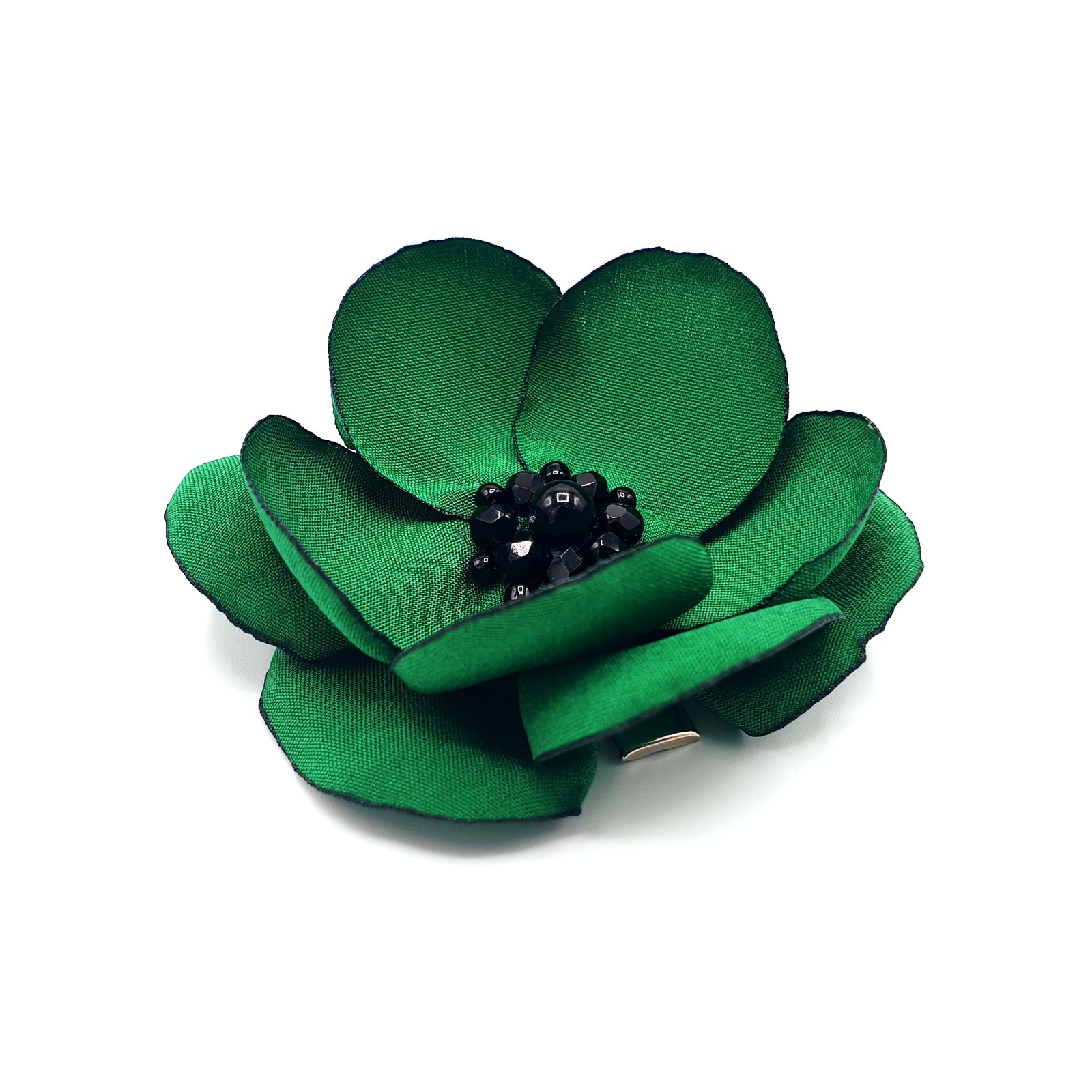 Agrafa par pentru fete sau fetite, Zia Fashion, Mariuca, floare verde ...