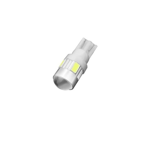 Bec auto T10 plastic cu 6 led-uri 5630 cu lupa - eMAG.ro