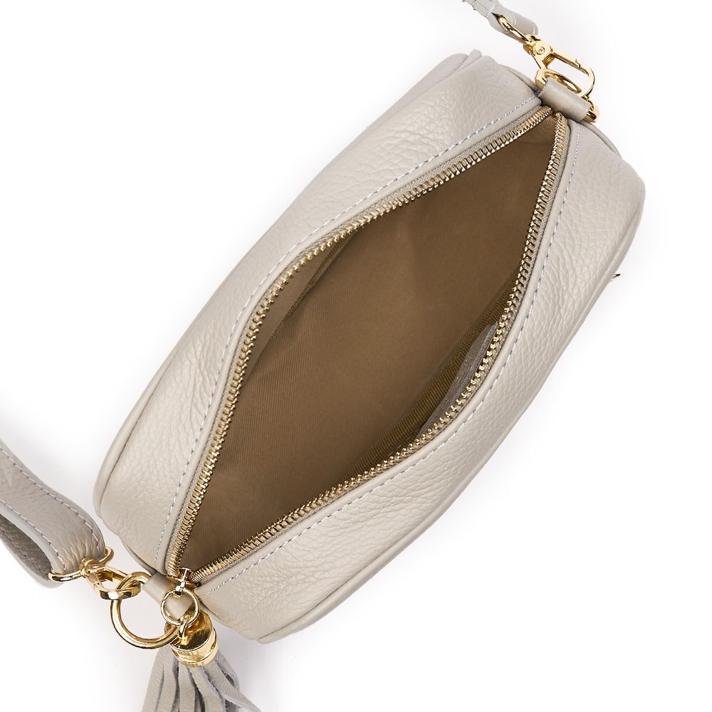 Poseta din piele naturala Vica gri - eMAG.ro