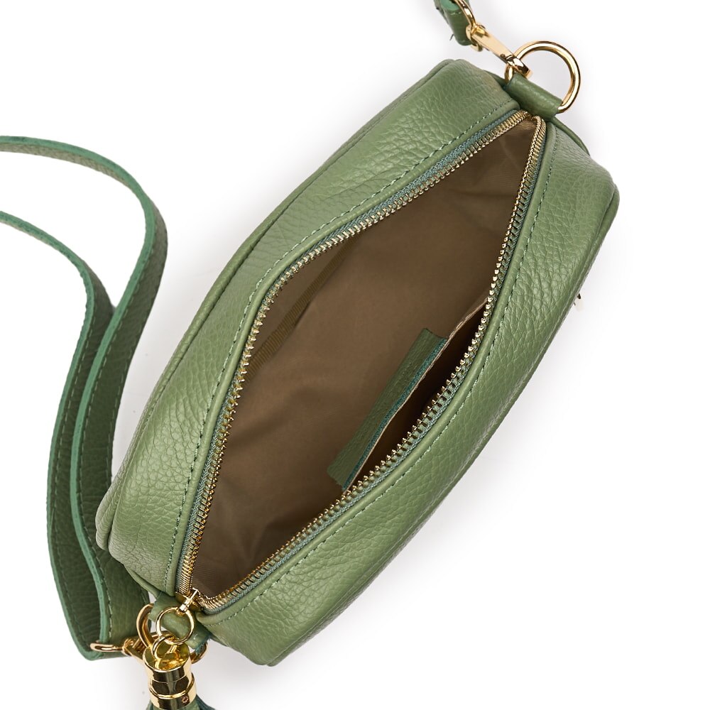 Poseta din piele naturala Vica verde fistic - eMAG.ro