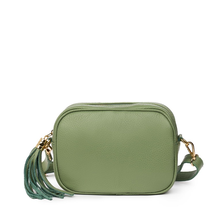 Poseta din piele naturala Vica verde fistic - eMAG.ro