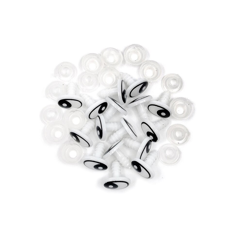 Set 16 ochi creativi cartoon, cu siguranta, 14 x 10 mm - eMAG.ro