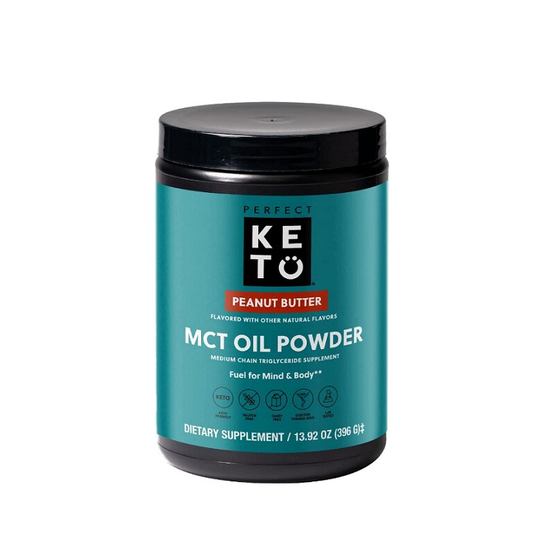 MCT Oil Powder aroma Peanut Butter 396g Perfect Keto - eMAG.ro