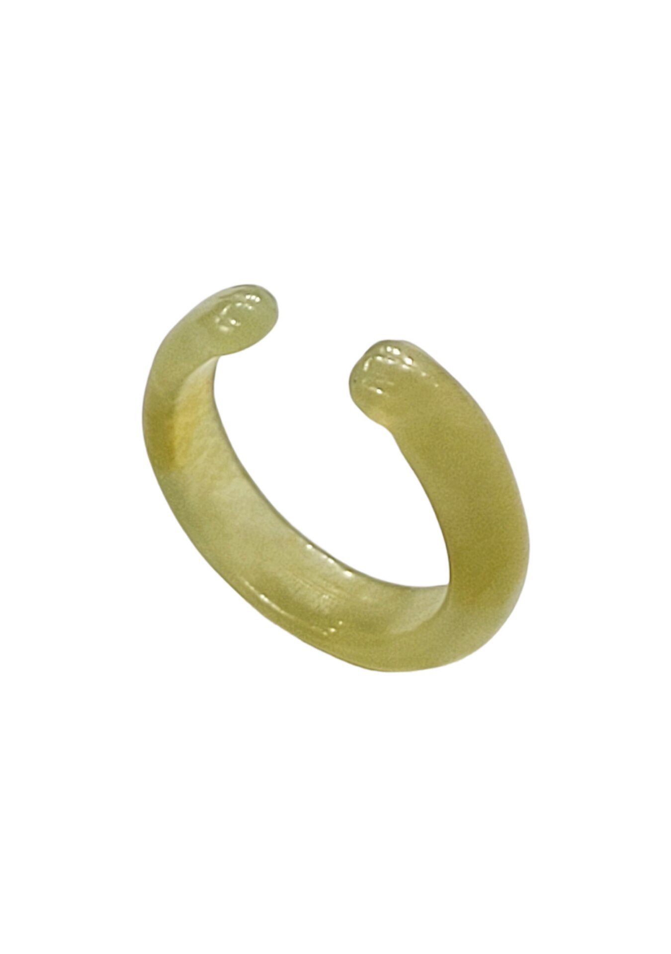 Inel de jad lucrat manual, Marimea SUA 10, Galben - eMAG.ro