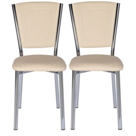 Set 2 scaune Efes ecose piele ecologica crem - eMAG.ro