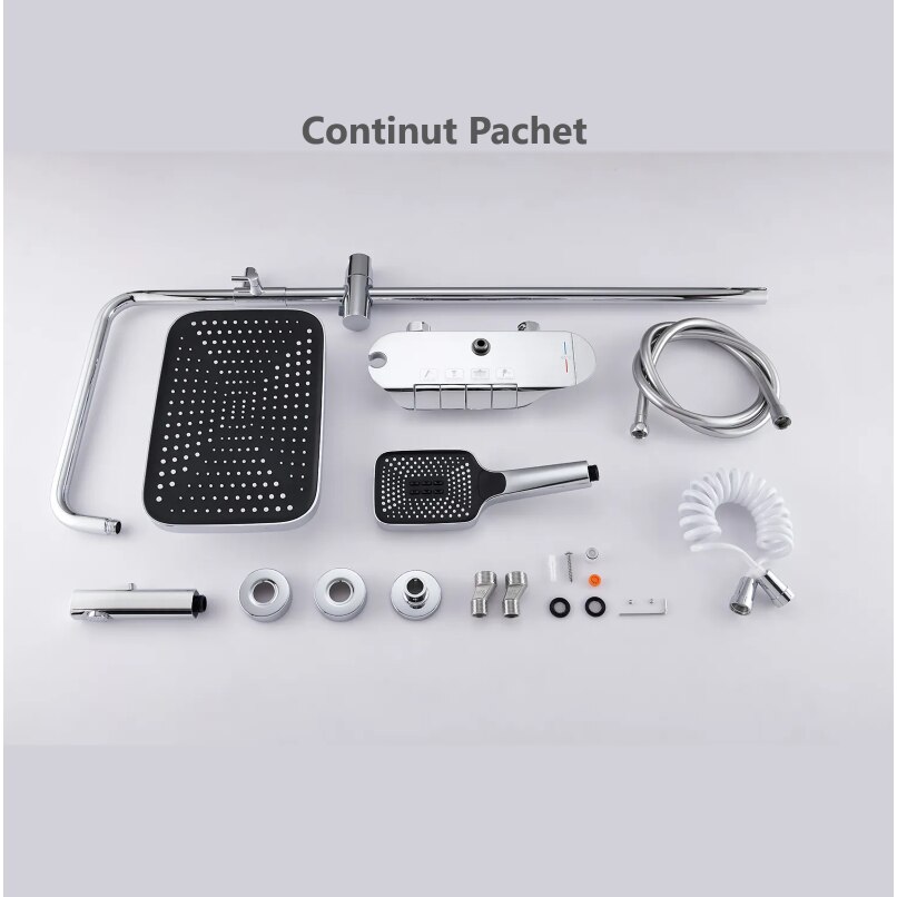 Coloana de dus piano style, Set dus baie cu suport culisant, dus fix ...