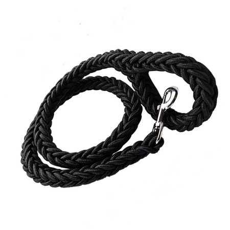 Lesa impletita pentru caine de talie mare, grosime 25mm, 120cm, Negru ...