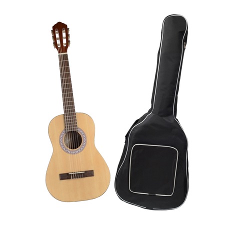 Chitara clasica IdeallStore®, 95 cm, lemn, Clasic, natur, husa inclusa - eMAG.ro