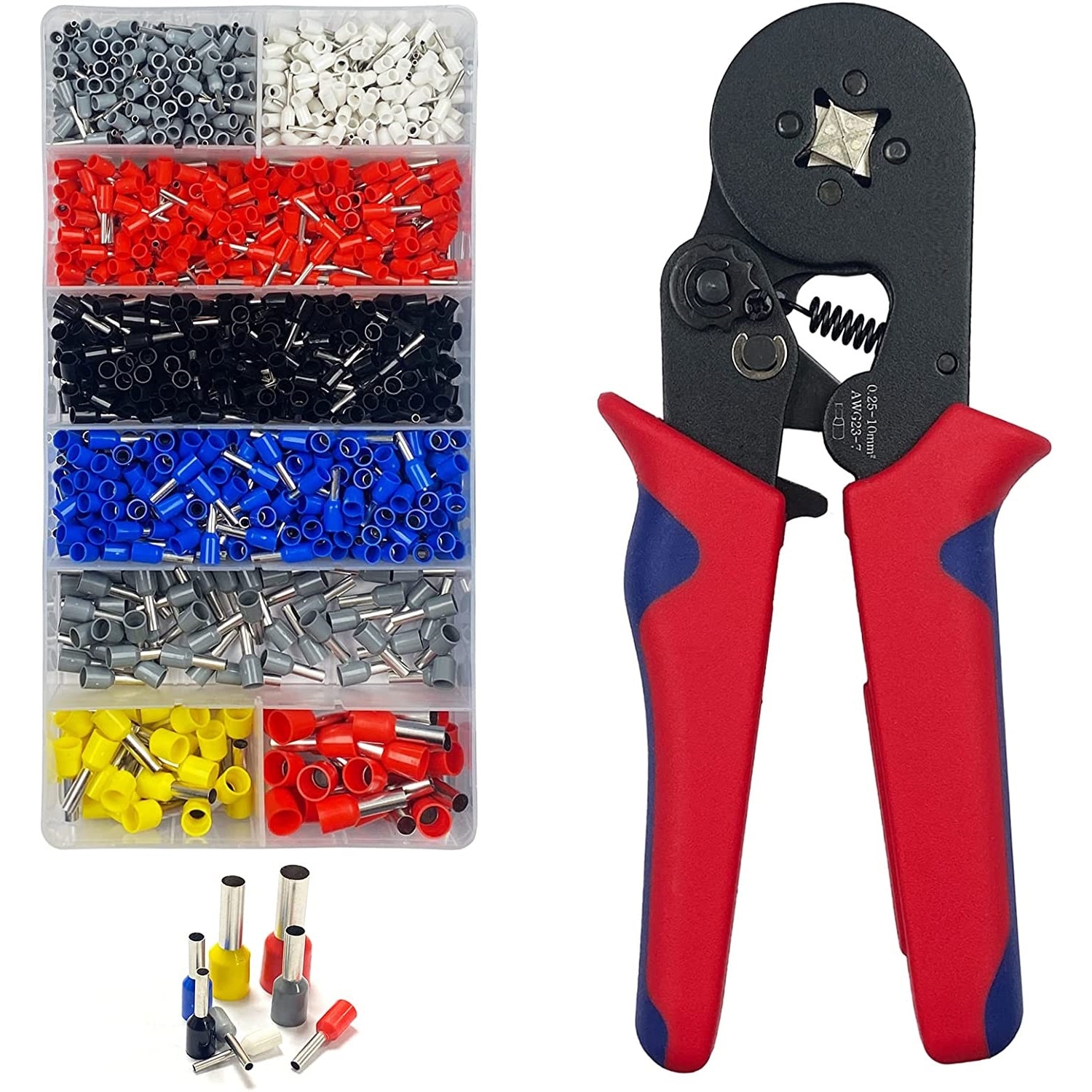 Set cleste pentru sertizare amXea HSC8 6-4A Rosu-Albastru, cu patru ...