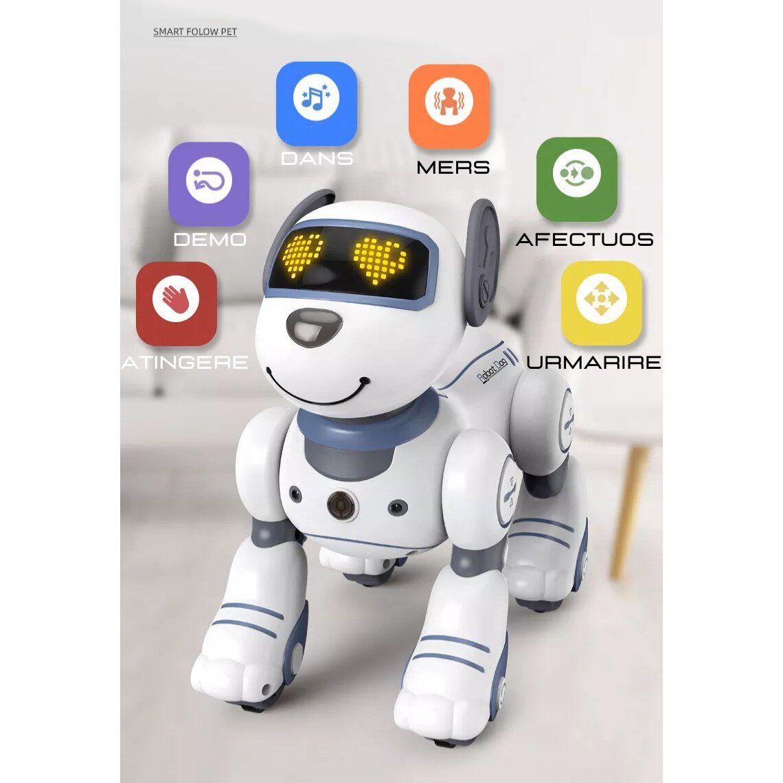 Catel Robot Inteligent cu telecomanda LEBLOU, interactiv, canta ...