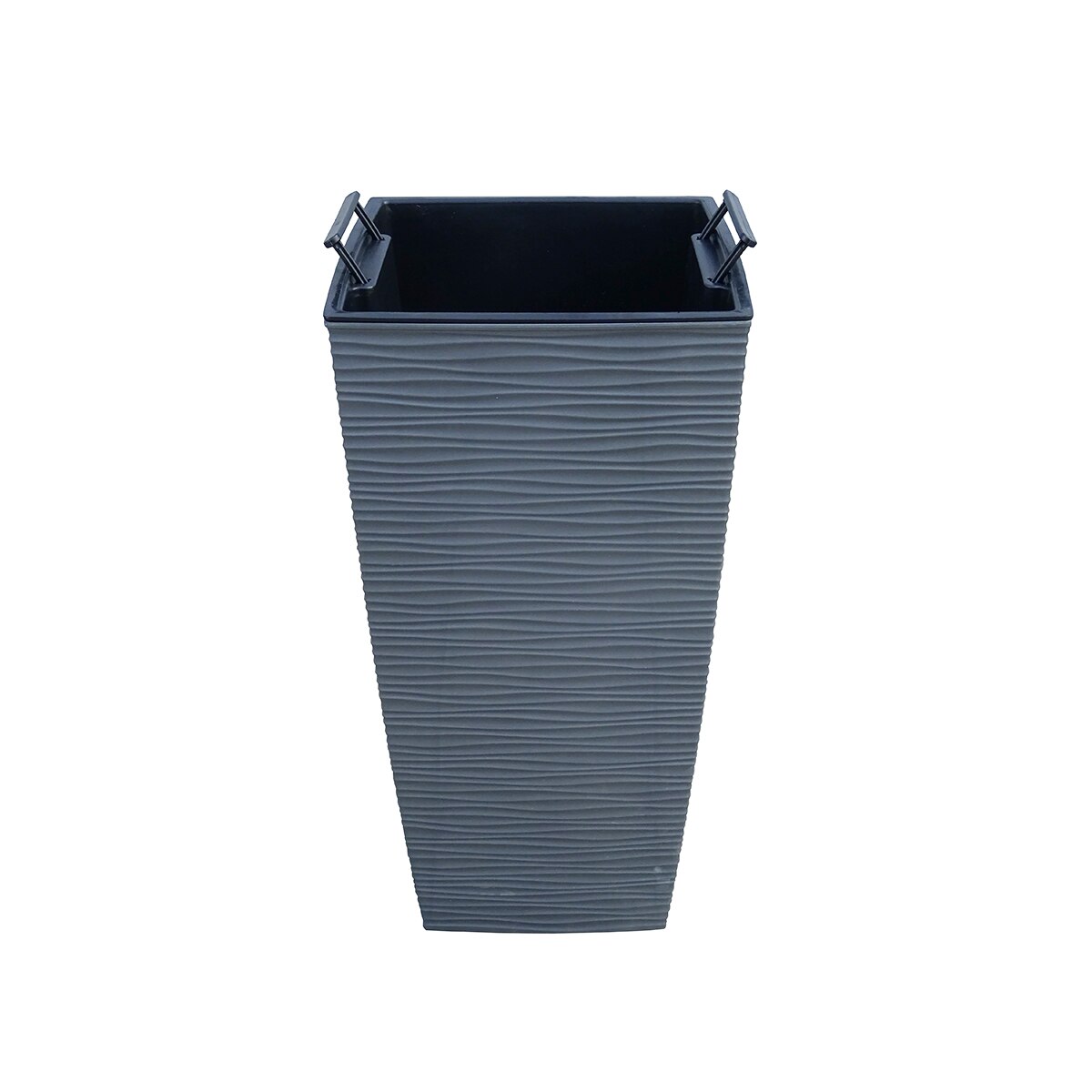 Ghiveci inalt Natalia, H46 cm, cu vas interior detasabil, Gri AU46 ...