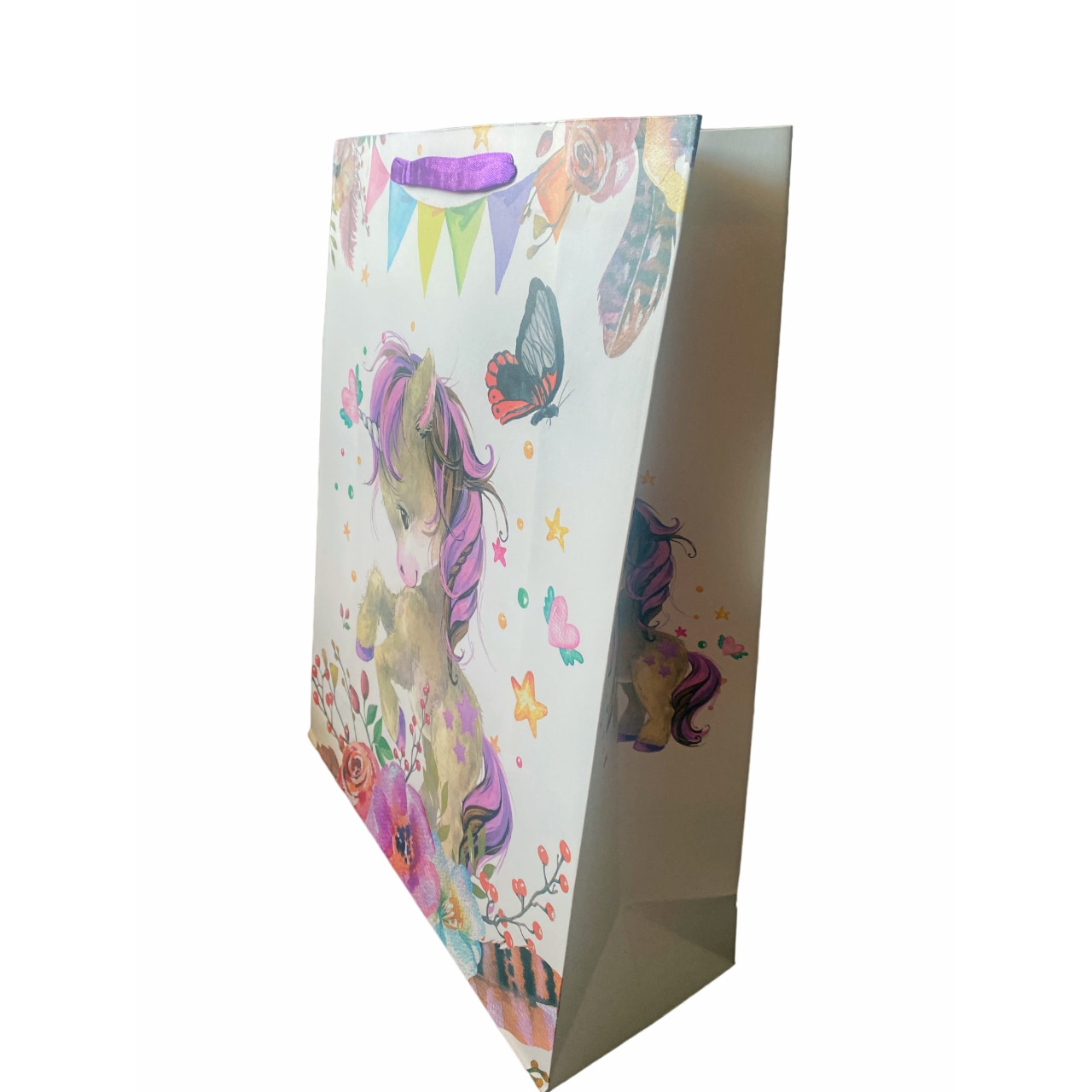 Punga cadou Unicorn Roz, mare, 40 x 31cm - eMAG.ro