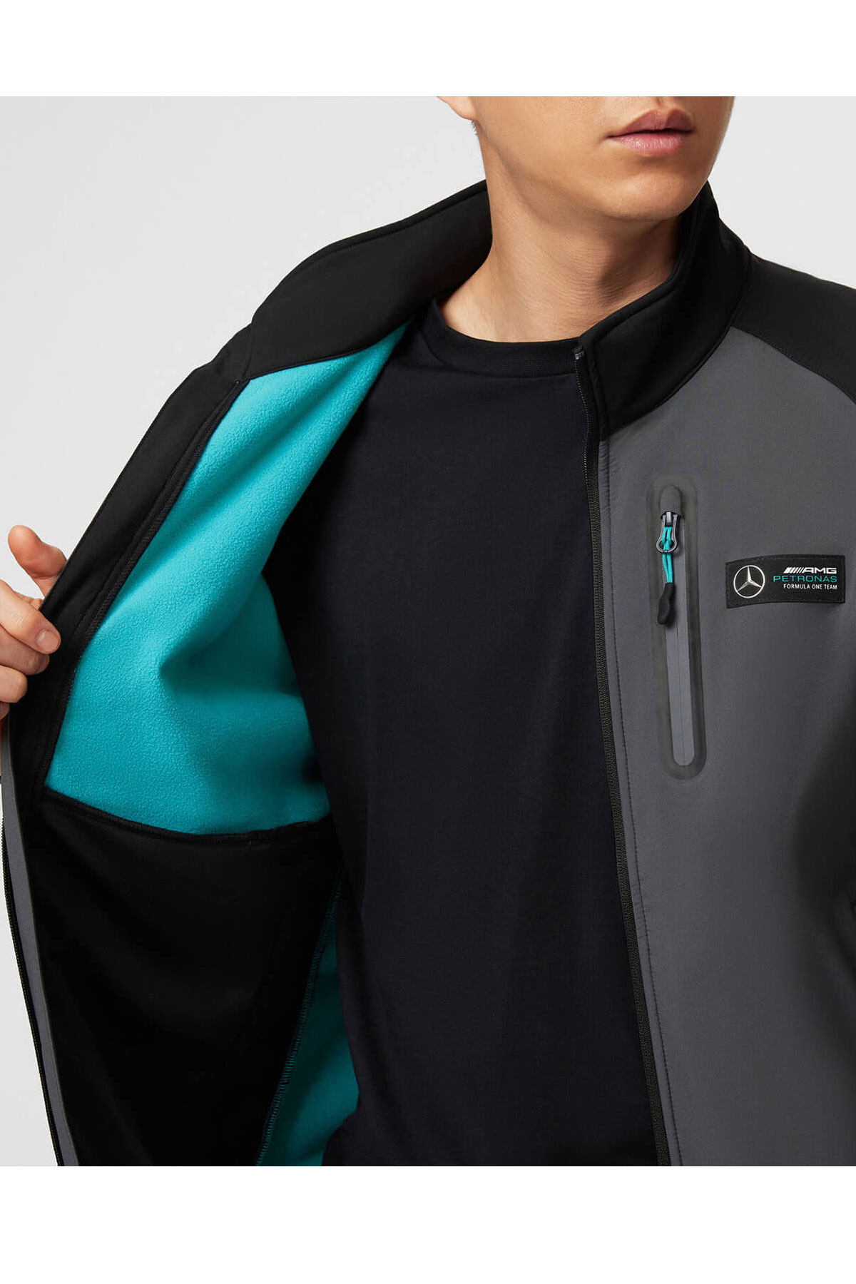 Geaca softshell Mercedes AMG Petronas F1 2023, Barbati, Gri, XXL - eMAG.ro