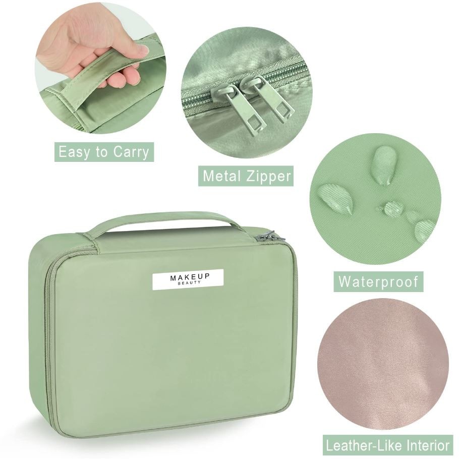 Set voiaj, Geanta Cosmetice si Portfard, Impermeabil, Verde - eMAG.ro