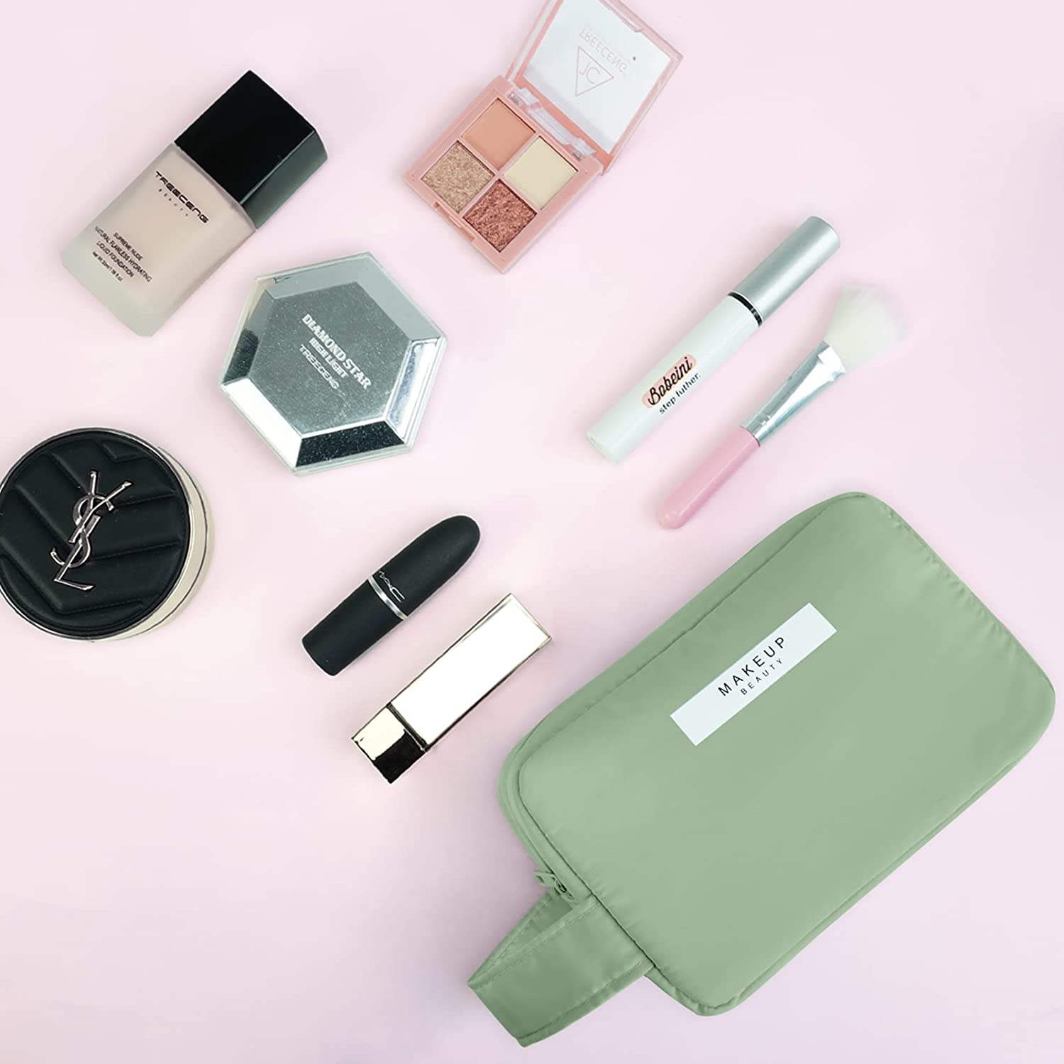 Set voiaj, Geanta Cosmetice si Portfard, Impermeabil, Verde - eMAG.ro