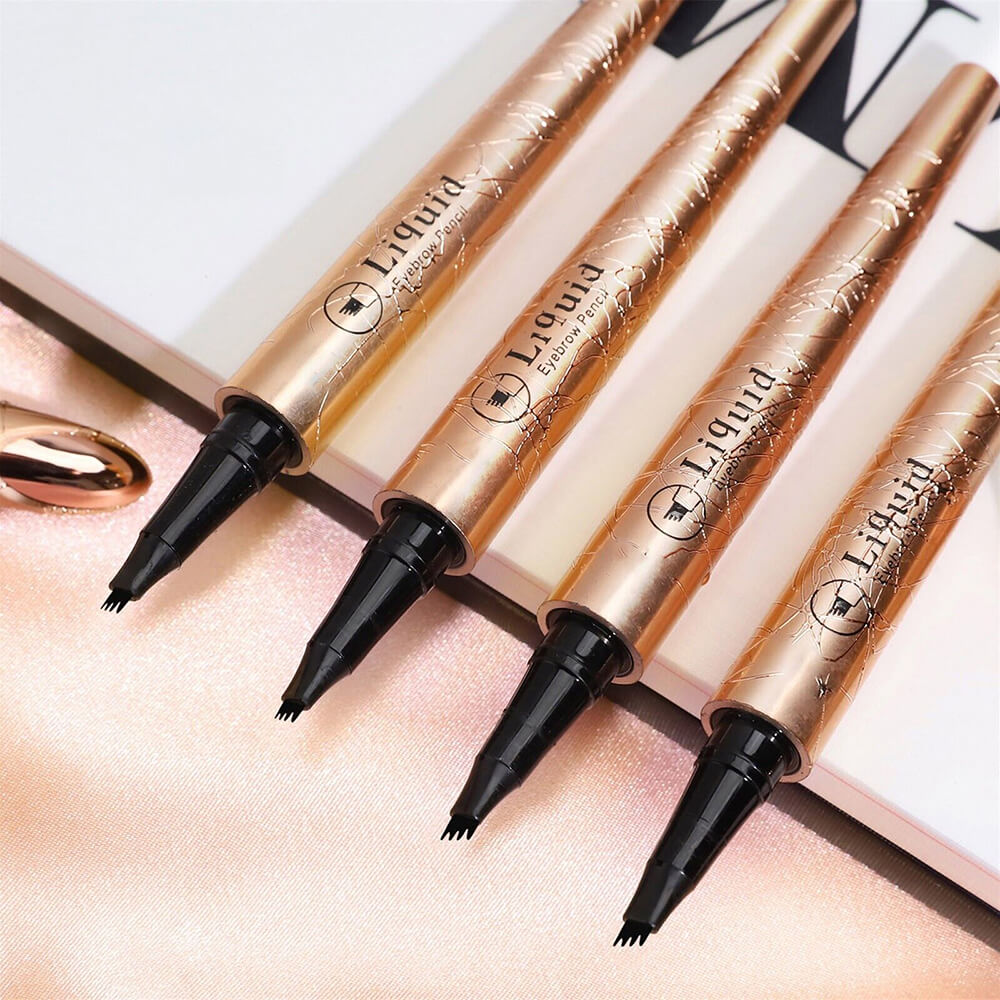 Creion pentru sprancene 3D cu efect de microblading, QIC, Rose gold ...