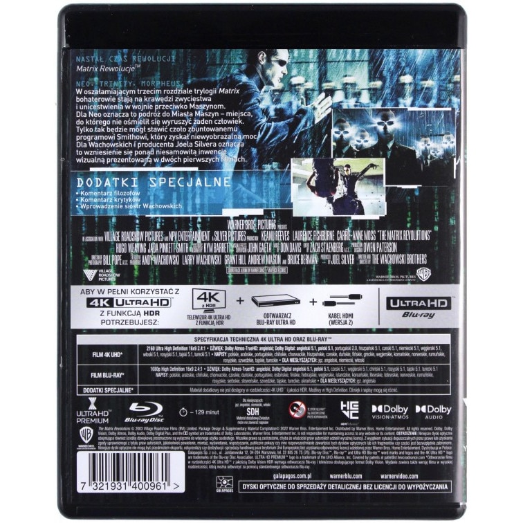 The Matrix Revolutions [Blu-Ray 4K]+[Blu-Ray] - eMAG.ro