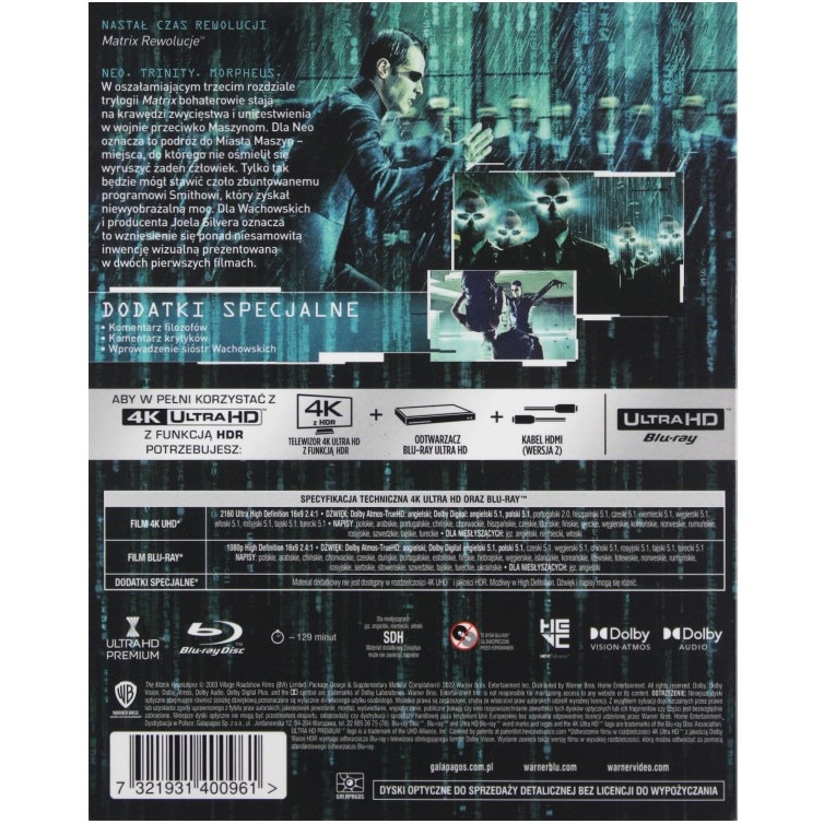 The Matrix Revolutions [Blu-Ray 4K]+[Blu-Ray] - eMAG.ro