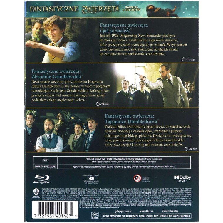 Фантастични животни Тайните на Дъмбълдор [3xblu Ray] Emag Bg