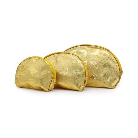 Set 3 gentute cosmetice, Global Fashion, Auriu - eMAG.ro