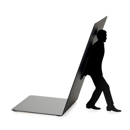 Opritor carti Too Many Books, Balvi, Metal, 17 x 10 x 20 cm, Negru ...