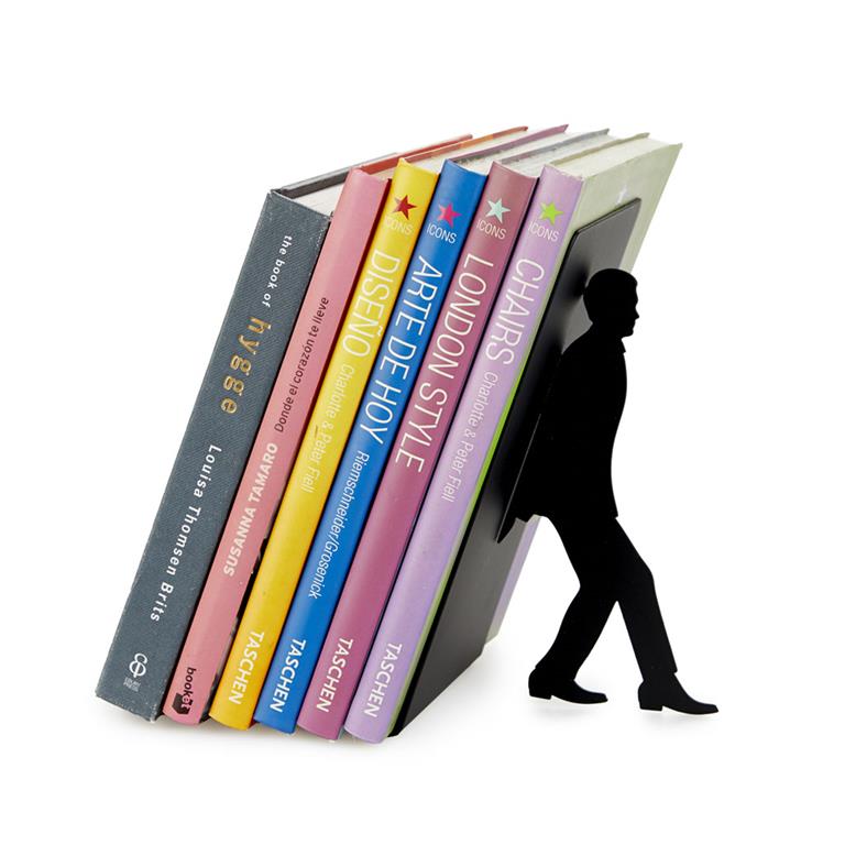 Opritor carti Too Many Books, Balvi, Metal, 17 x 10 x 20 cm, Negru ...