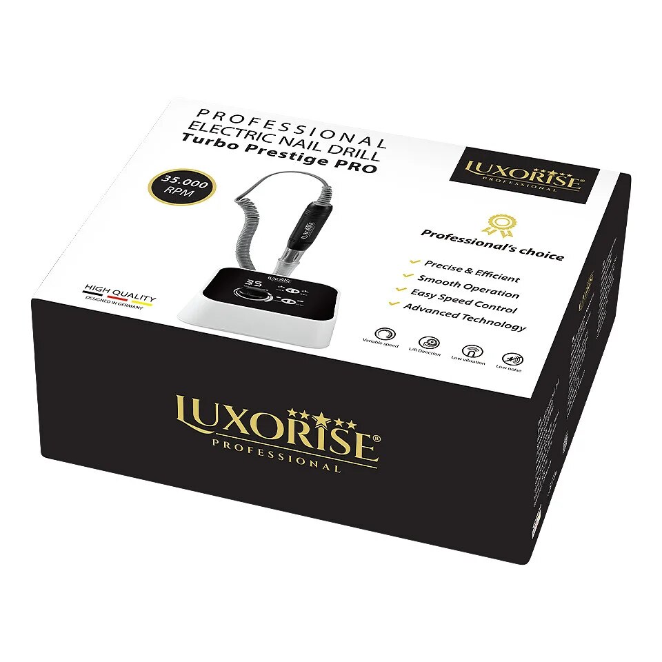 Резачка за нокти Turbo Prestige PRO LUXORISE 35 000 RPM, черна - eMAG.bg