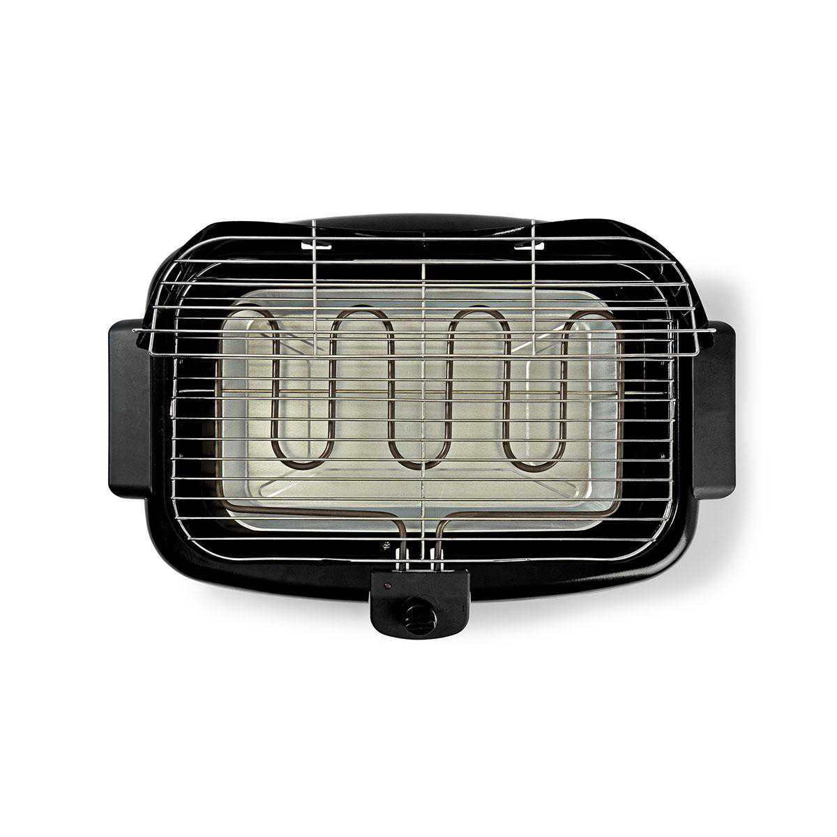Gratar electric cu suport, Metal, 2000W, Negru - eMAG.ro