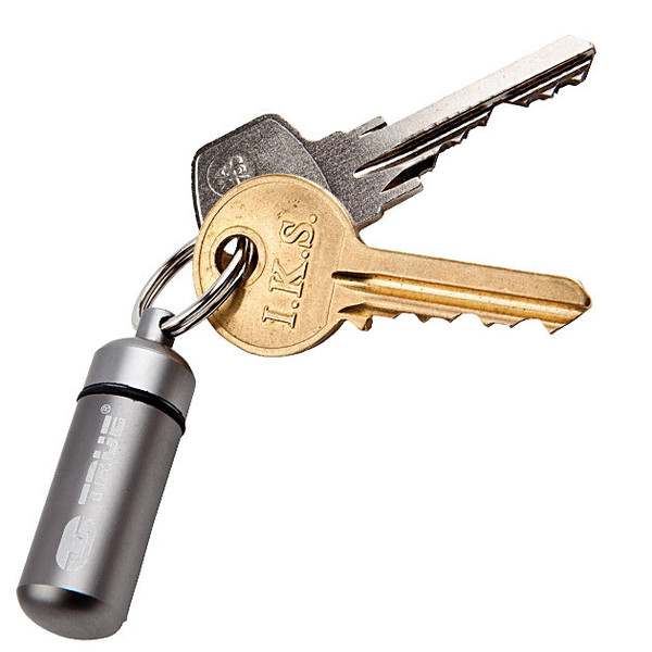 Breloc capsula pentru bani, True Utility, Inox, 45x15 mm, Argintiu ...