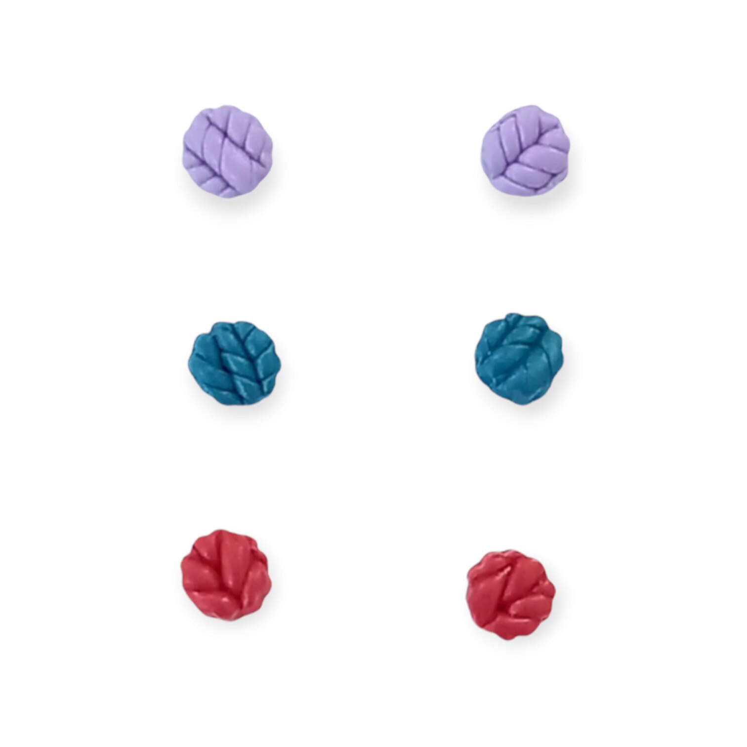 Set 3 perechi cercei, handmade, din lut polimeric, model C0006 - eMAG.ro