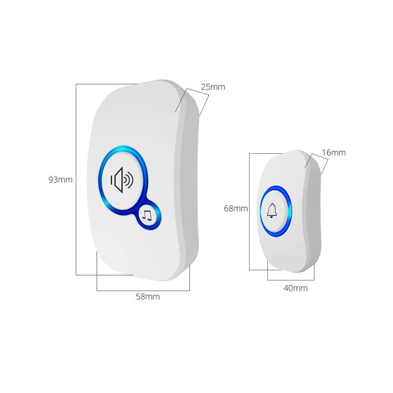 Sonerie Wireless, 4 Nivele de Volum, 32 Melodii, Raza de Actiune 150m ...
