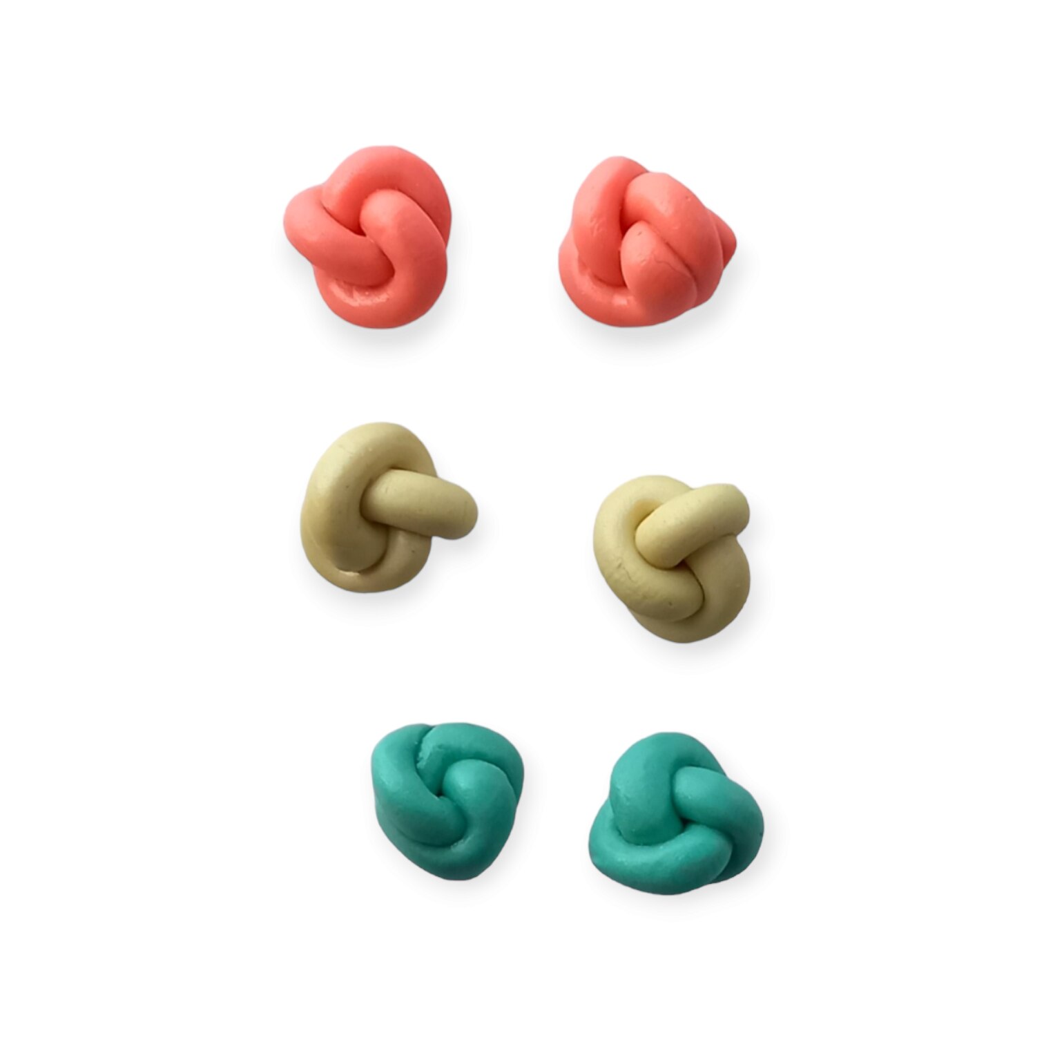 Set 3 perechi cercei, handmade, din lut polimeric, model C0003 - eMAG.ro