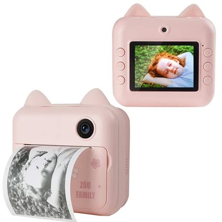 Camera termica instant cu imprimanta pentru copii, fete, digitala, roz ...